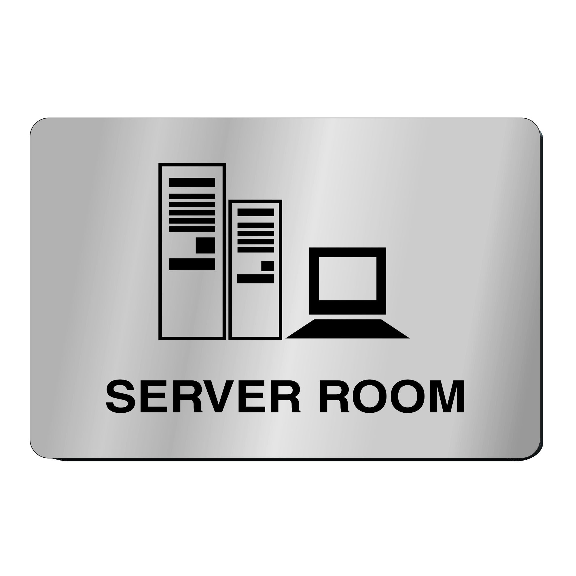 SERVER ROOM / UPS Room Stainless Steel Metal Cabin Door Sign for Office ...