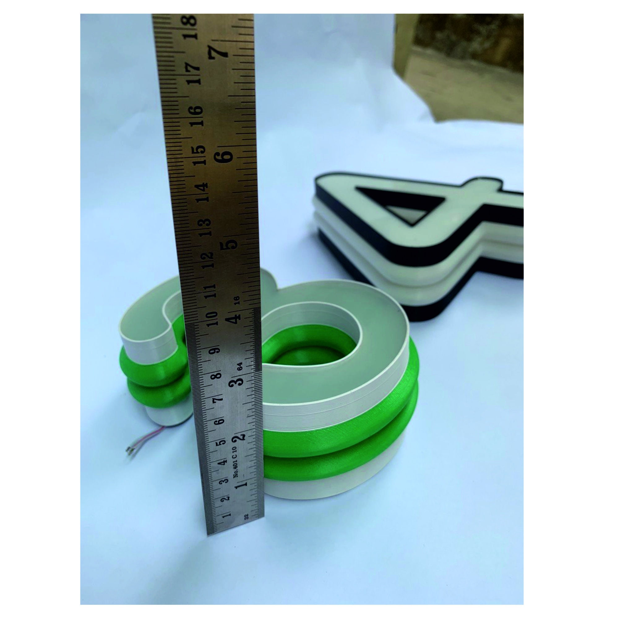 Led 3D Printed House Number With White Color Side Wall - Etsy