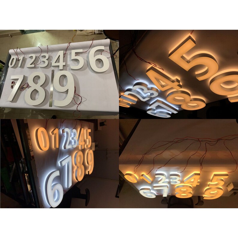 Acrylic LED House / Office / Shop Numbers | Address House Number ...
