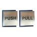 Buy PUSH / PULL Acrylic Blue Color With Stainless Steel Metal Door ...