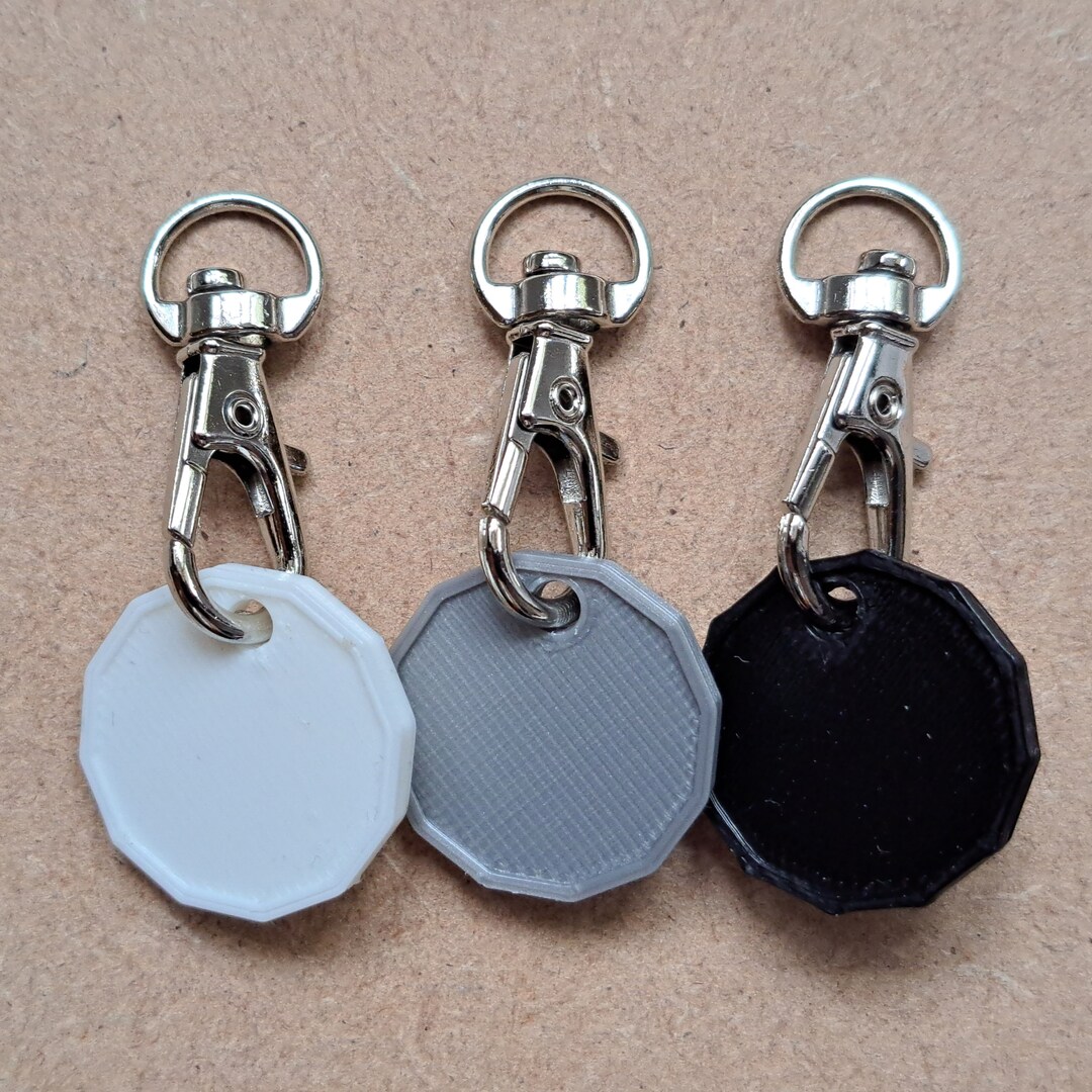 3 Shopping Trolley Tokens, Locker Tokens, With 3 Lobster Claps per Pack ...