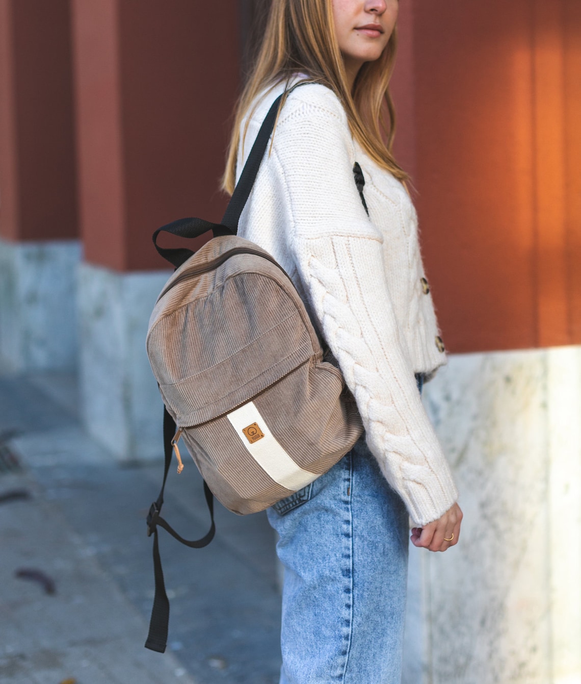 Corduroy Women Backpack Corduroy Backpack Purse Back Pack - Etsy