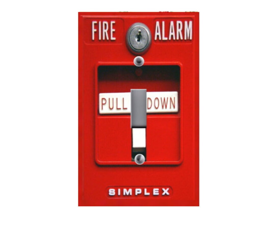 Electric Light Switch Plate Cover - Fire Alarm Fireman - Switch Plates ...