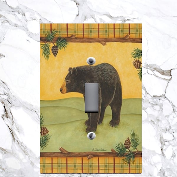 Black Bear Switch Plate Covers - Etsy