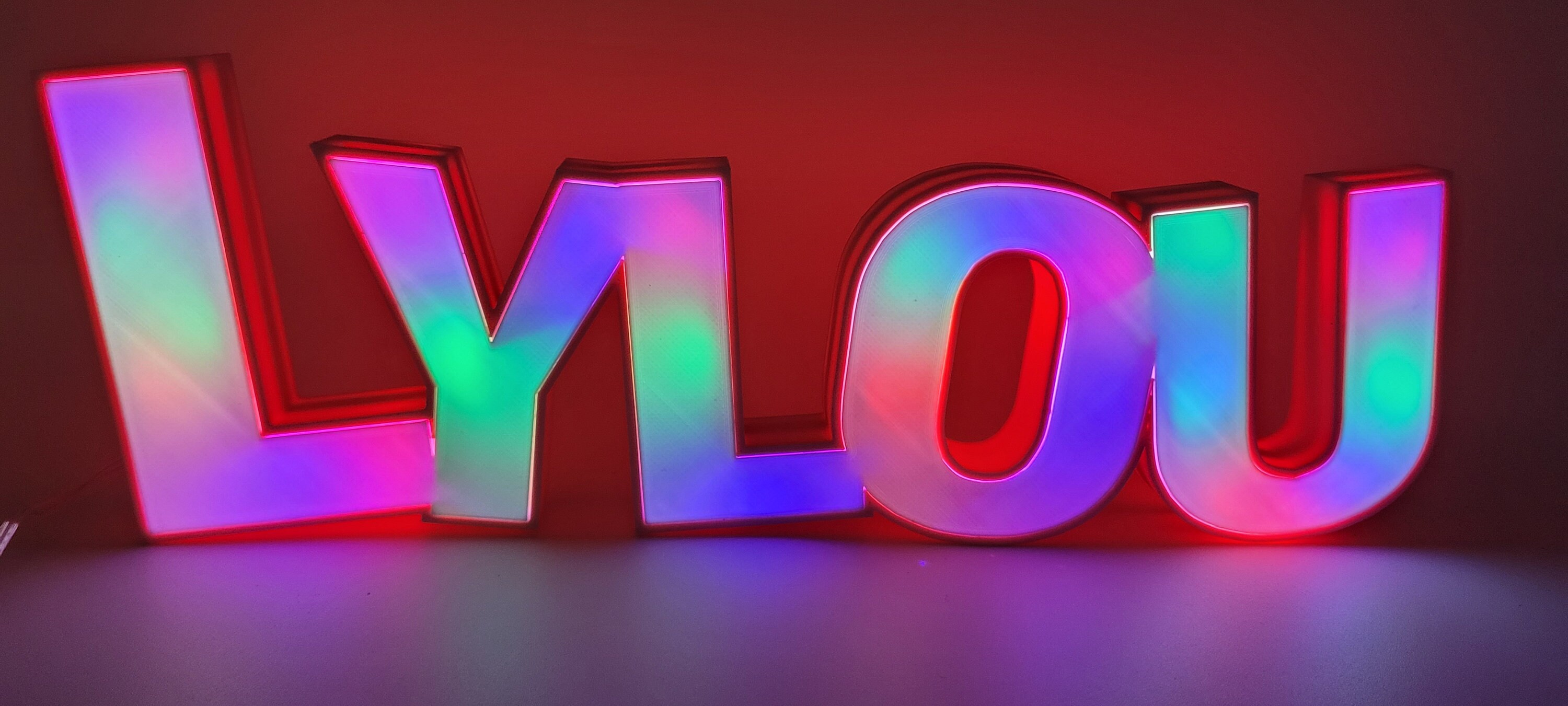 Luminous Personalized First Name Printed in 3D Biosourced Material - Etsy