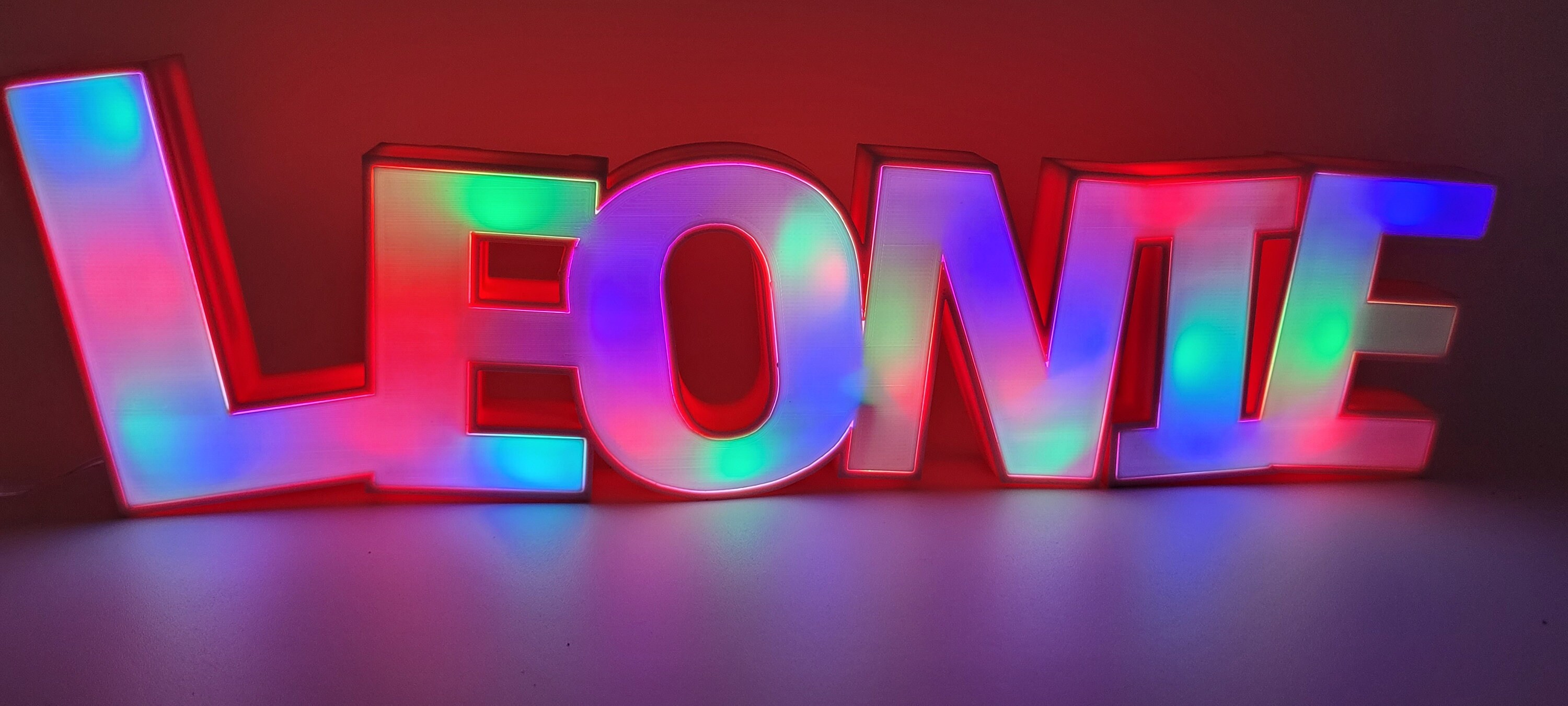 Luminous Personalized First Name Printed in 3D Biosourced Material - Etsy