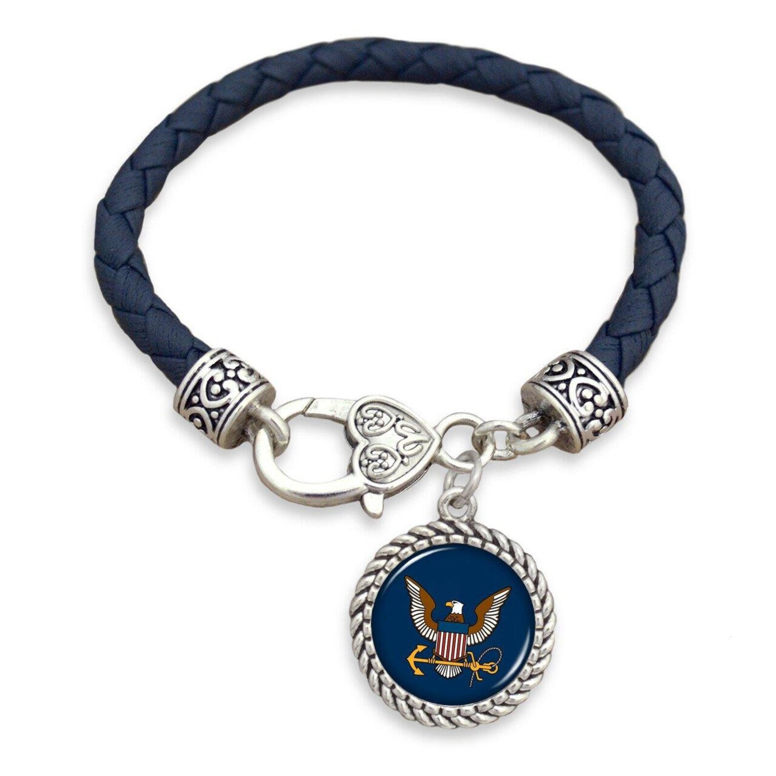 U.S. Navy Leather Bracelet - Etsy