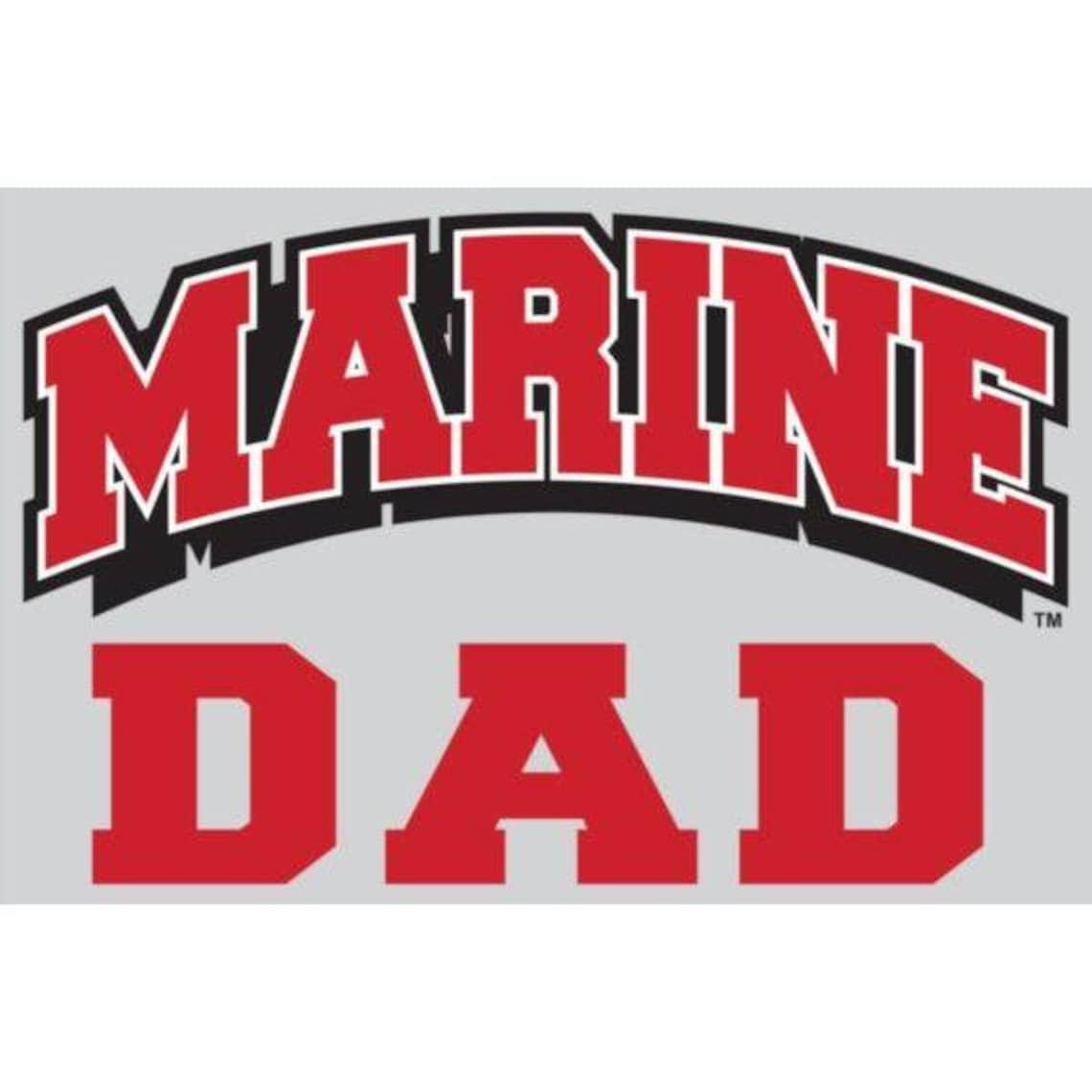 Marine Dad Design 4.25 x 2.75 Decal | Etsy