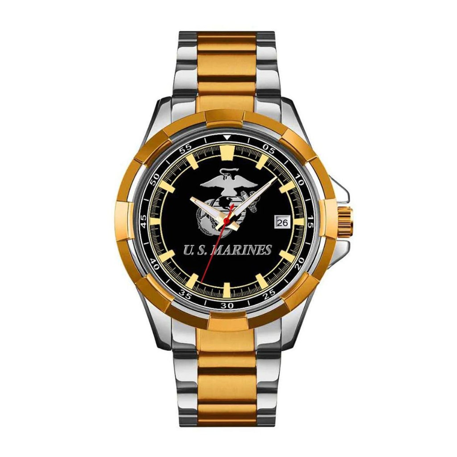 US Marines Stainless Steel Strap Watch - Etsy