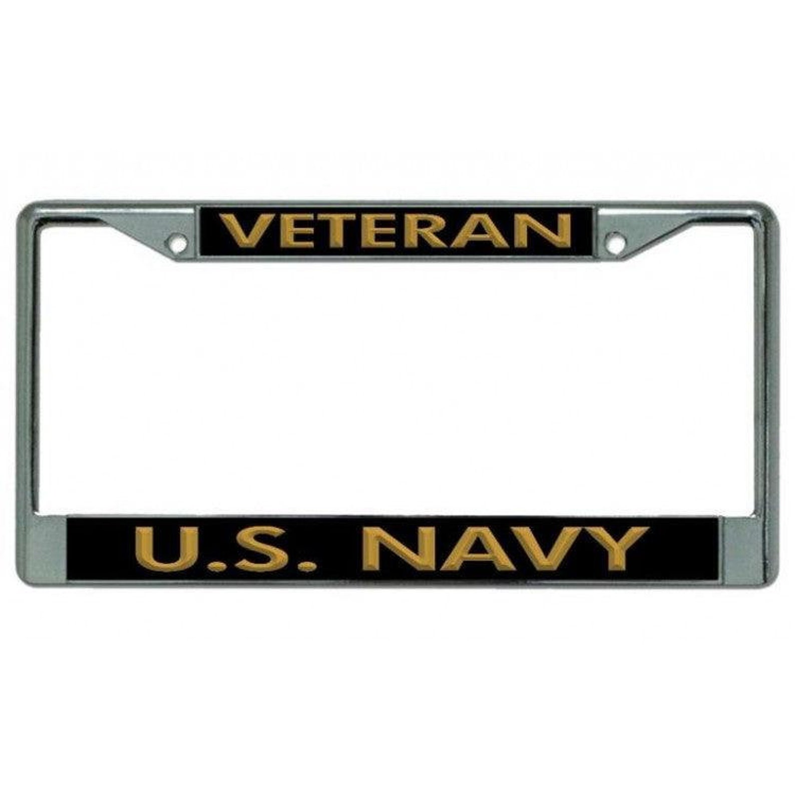 Veteran U.S. Navy Chrome License Plate Frame - Etsy
