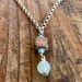 Choker on a Silver Filled Chain With Czech Glass Chicklet Bead Pendant ...