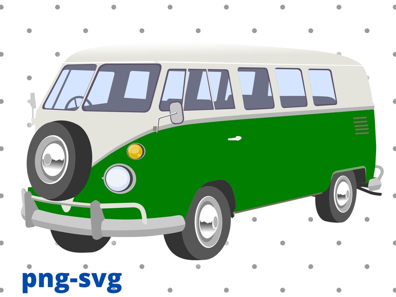 Vintage VW Bus SVG Png Vintage Car Clipart Shirt Design | Etsy