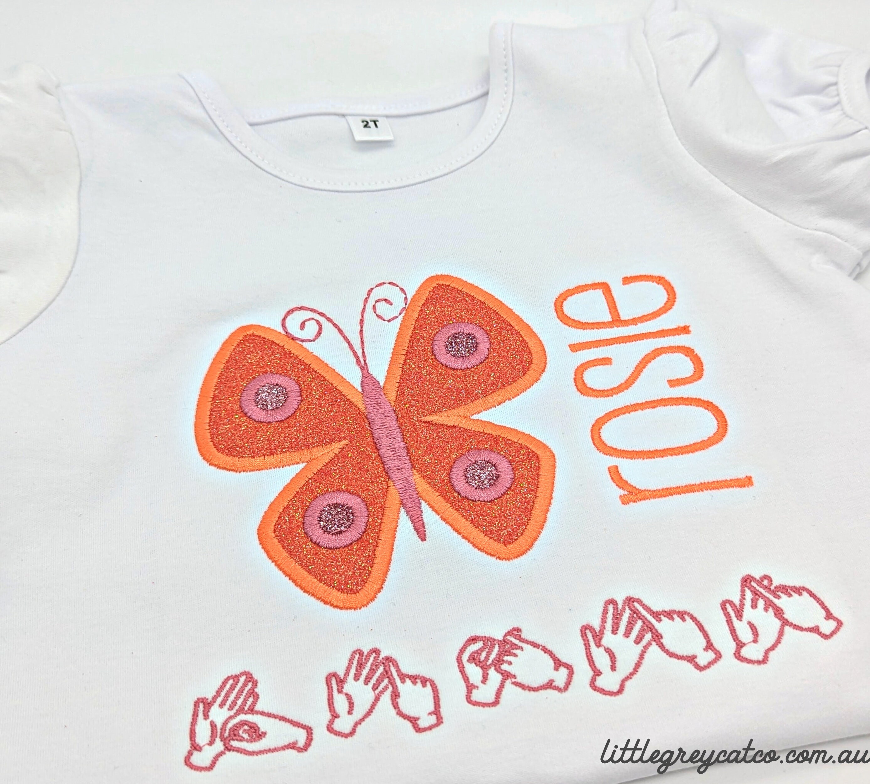 AUSLAN Orange Butterfly Birthday Shirt Sizes 0 8 - Etsy Australia