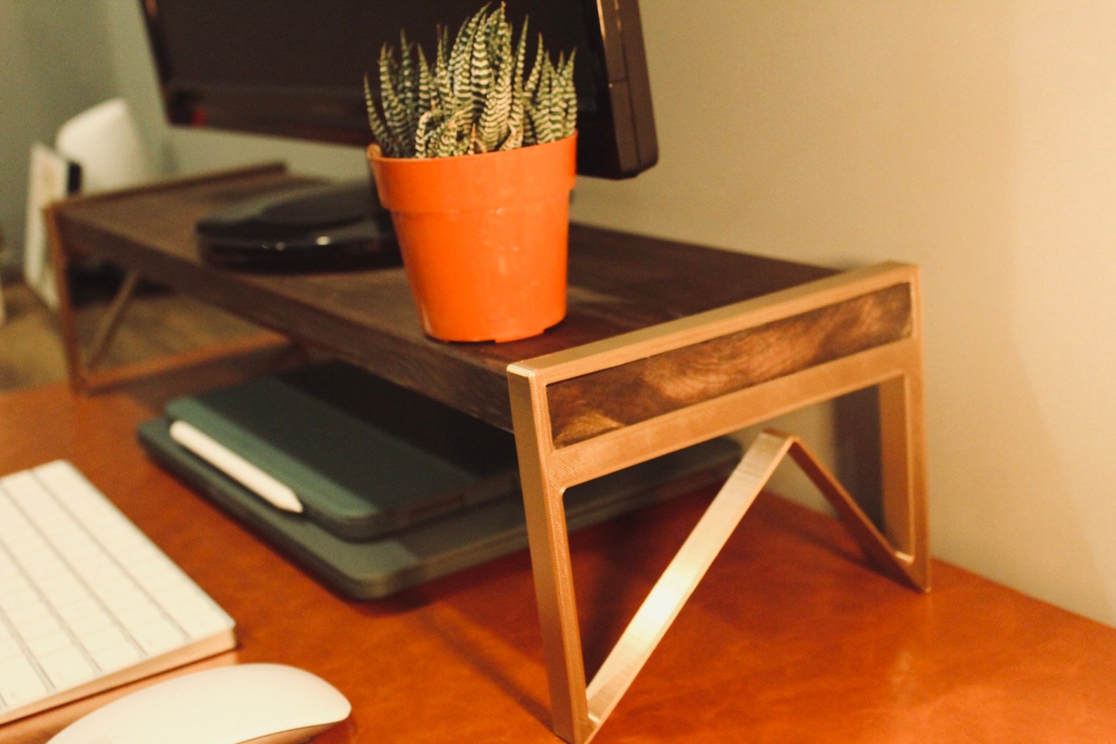 Minimalistic Wooden Monitor Stand Computer Stand Monitor - Etsy