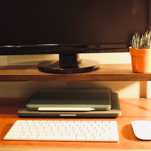 Minimalistic Wooden Monitor Stand, Computer Stand, Monitor Stand, Desk ...