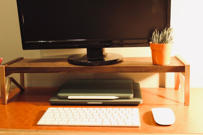 Minimalistic Wooden Monitor Stand Computer Stand Monitor - Etsy