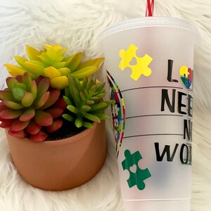 Autism Awareness Starbucks Cup Autism Awareness Tumbler Autism Mom Gift ...