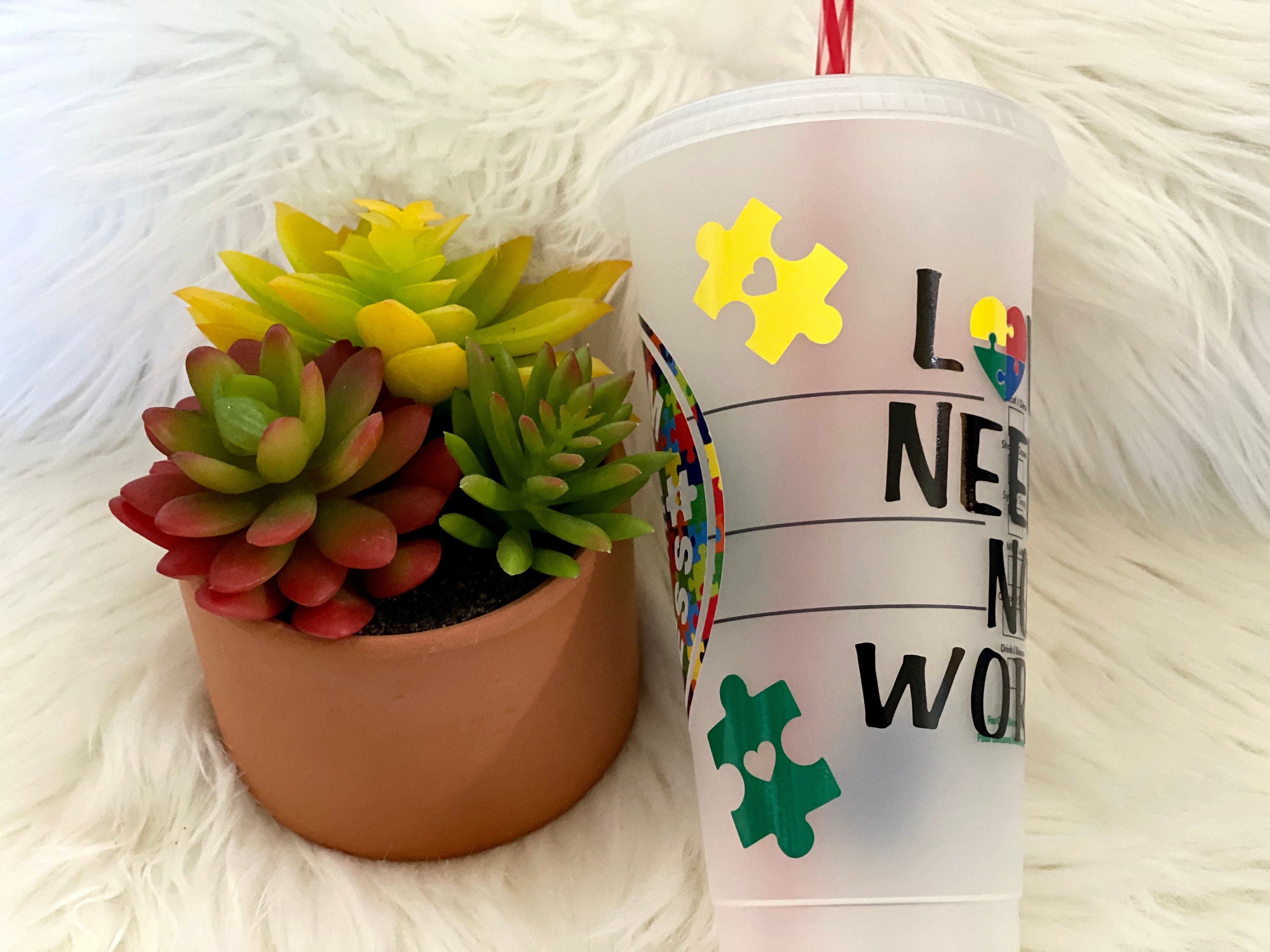 Autism Awareness Starbucks Cup Autism Awareness Tumbler - Etsy