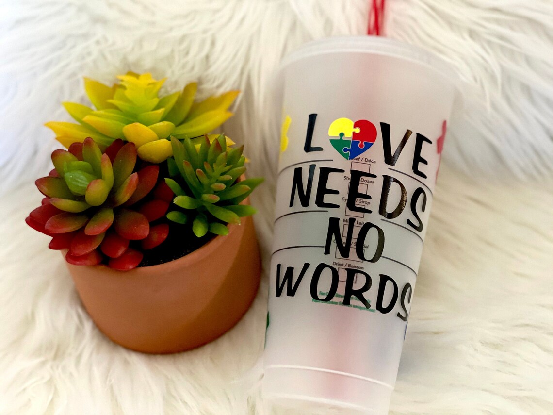 Autism Awareness Starbucks Cup Autism Awareness Tumbler - Etsy