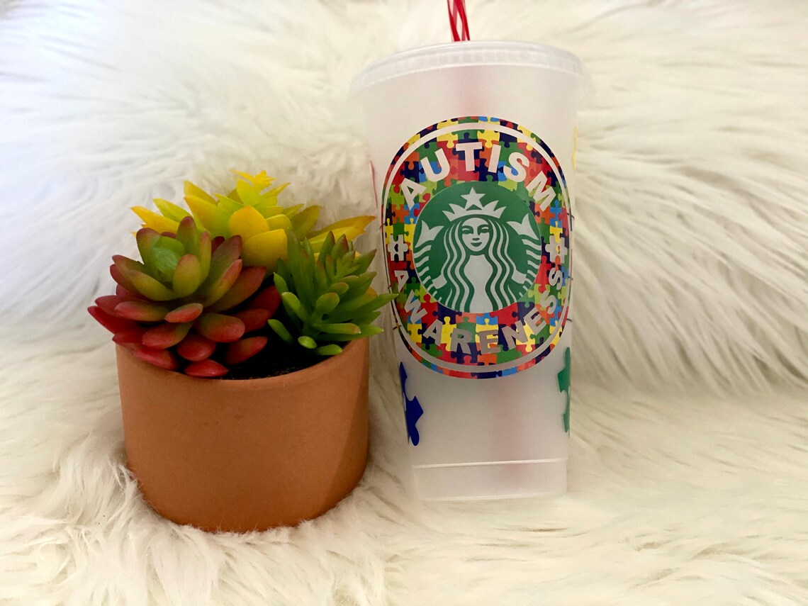 Autism Awareness Starbucks Cup Autism Awareness Tumbler - Etsy