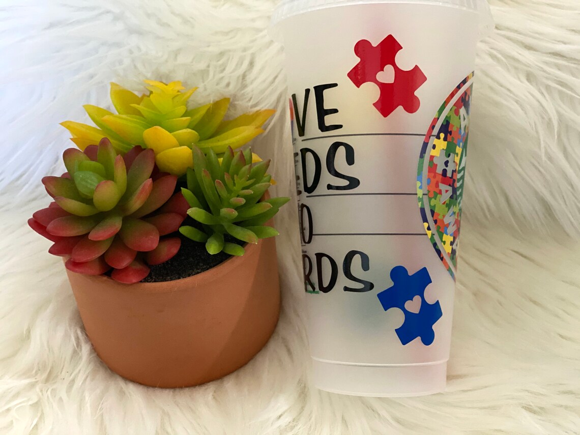 Autism Awareness Starbucks Cup Autism Awareness Tumbler - Etsy