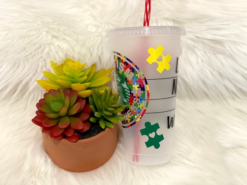 Autism Awareness Starbucks Cup Autism Awareness Tumbler - Etsy