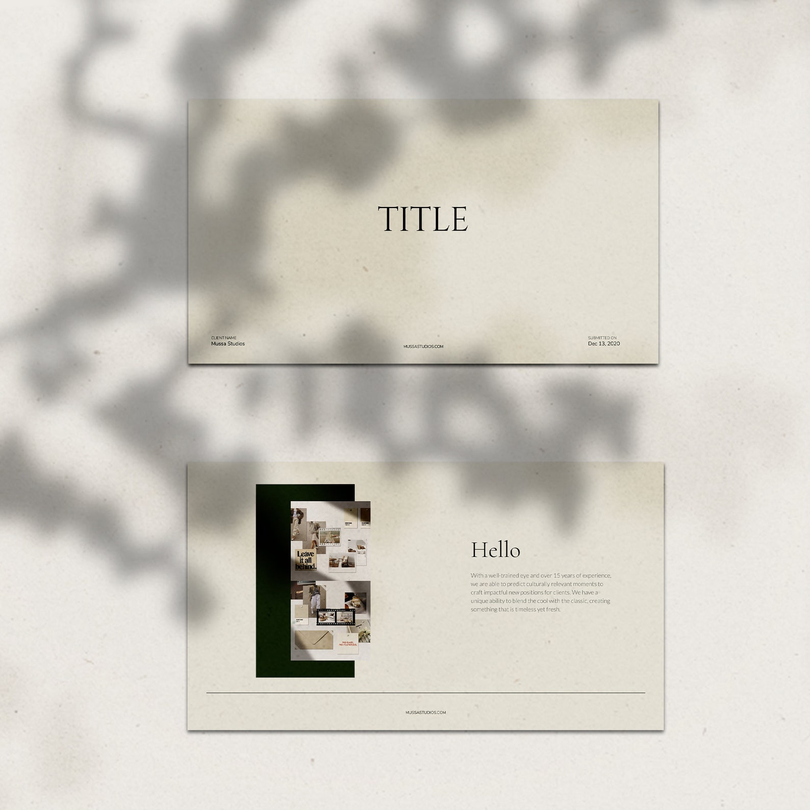 Beige Pitch Deck Google Slides Presentation | Portfolio Template ...