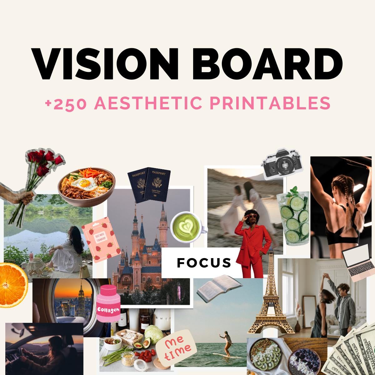 Vision Board Kit, Printable 2025 Vision Board - Etsy