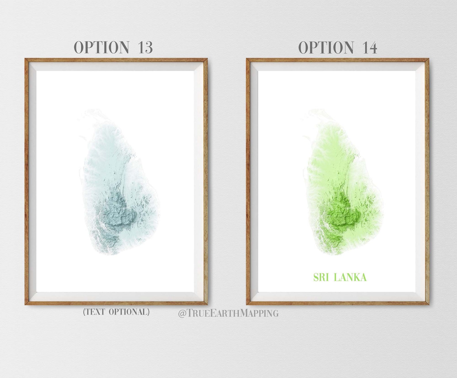 Sri Lanka Relief Map Print / Poster 3D Effect Topography - Etsy UK