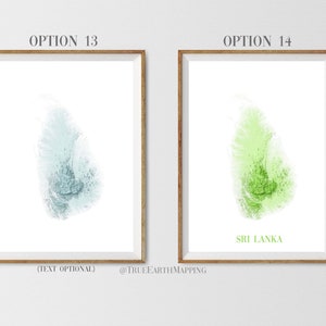 Sri Lanka Relief Map Print / Poster 3D Effect Topography - Etsy UK