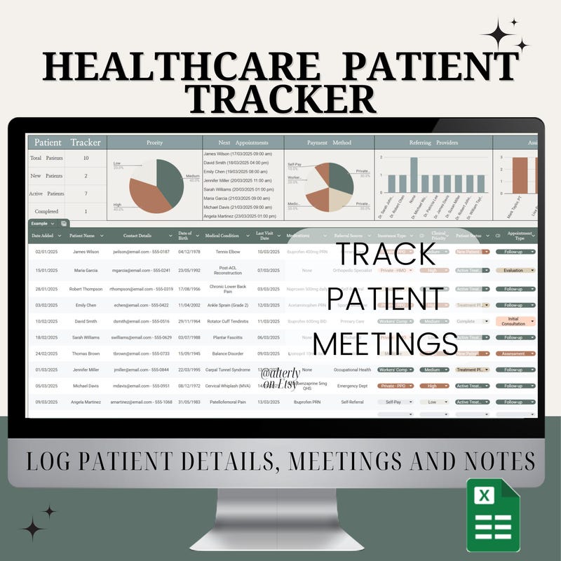 Patient Tracker Excel - Etsy UK
