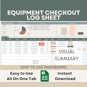 Equipment Tool Log | Google Sheets Checkout System | Asset Return ...