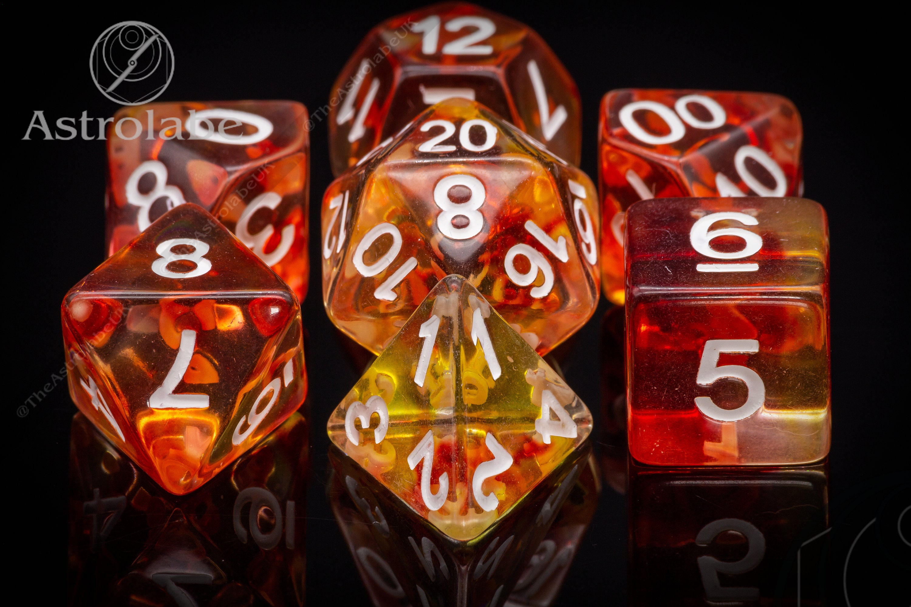 Fireball Dnd Dice Set Perfect Christmas Gift for Fans of - Etsy UK
