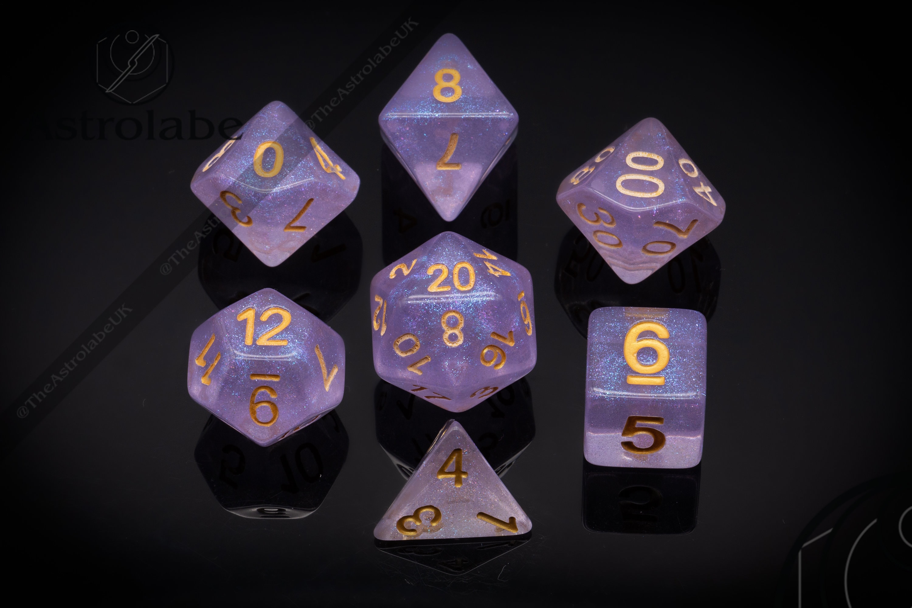 Arcane Crystal Purple DnD Dice Set Dungeons&Dragons | Etsy