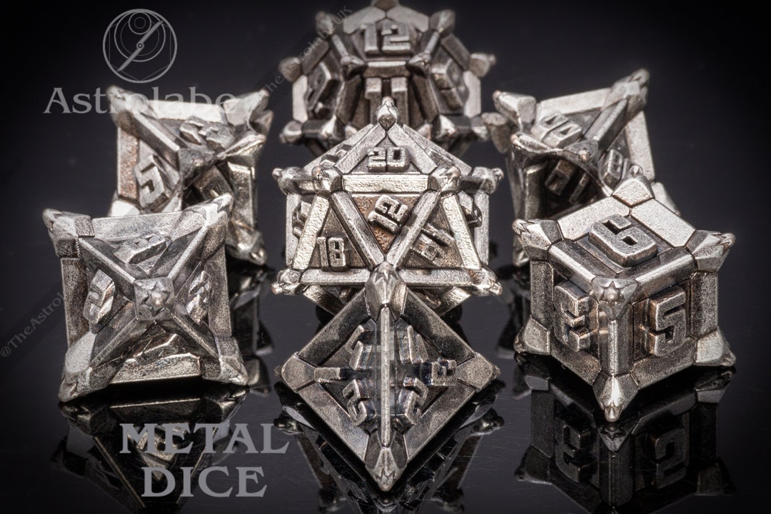 Battlerager Adamantite Metal Dnd Dice Set Caltrop Spike Themed Perfect ...