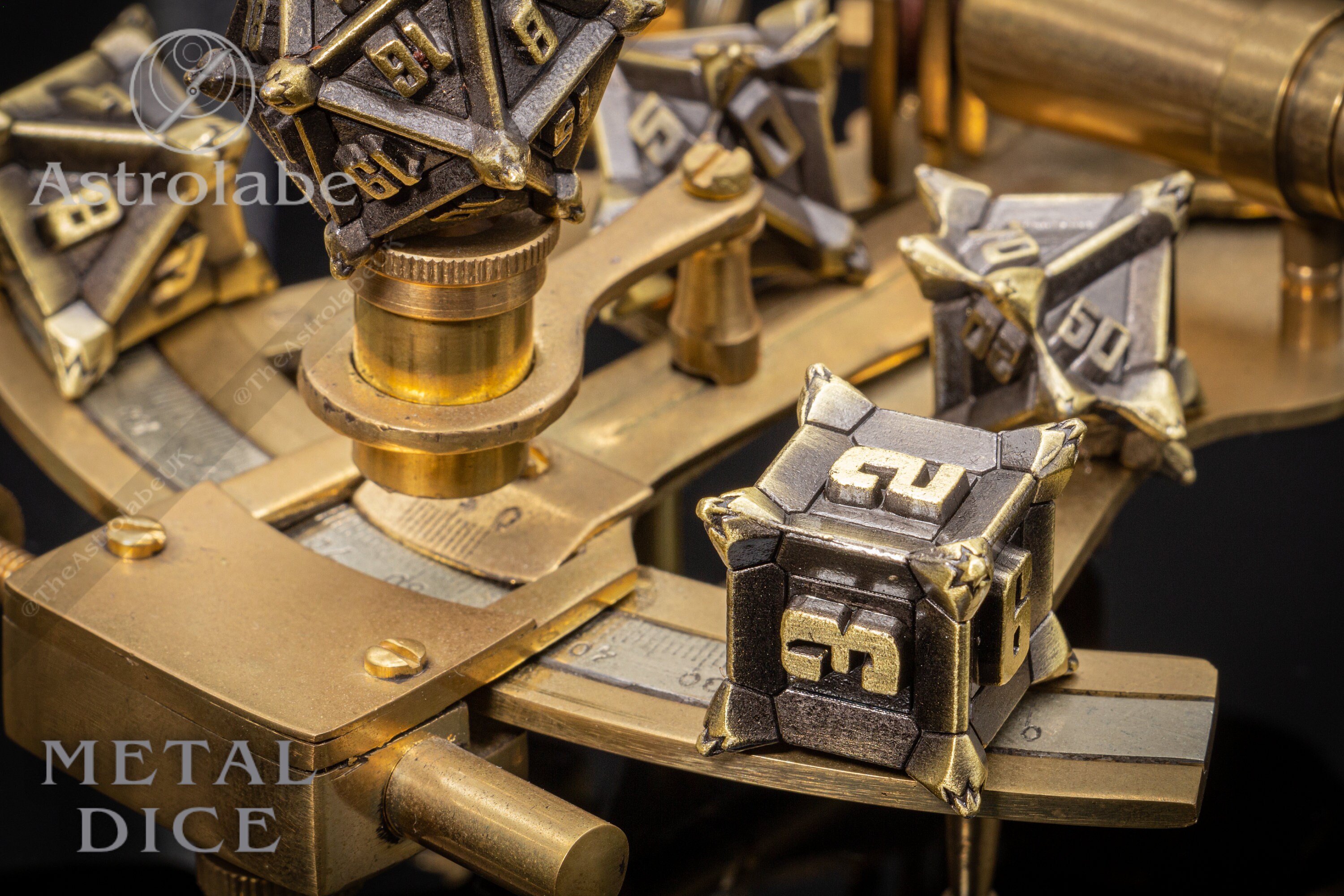 Battlerager Royal Mithril metal Dnd Dice Set Caltrop Themed | Etsy