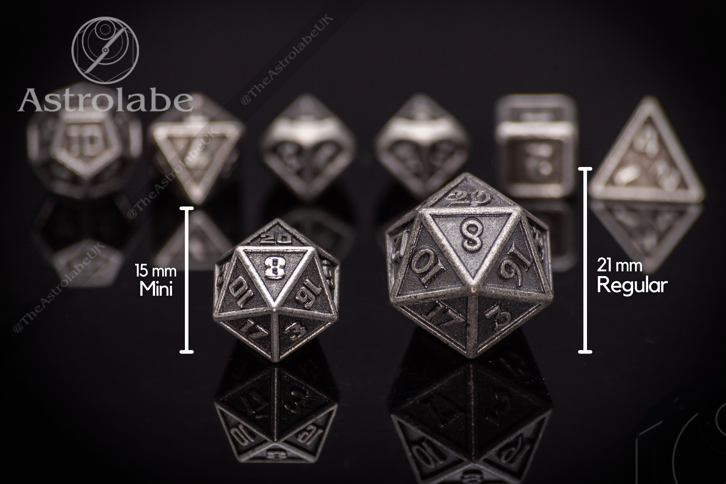 MINI Vanguard Adamantite Tiny Size Metal Dnd Dice Set - Etsy UK