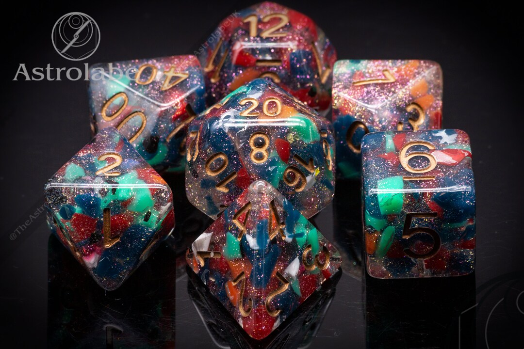 Cosmic Trip Dnd Dice Set Perfect Christmas Gift for Fans of Dungeons ...