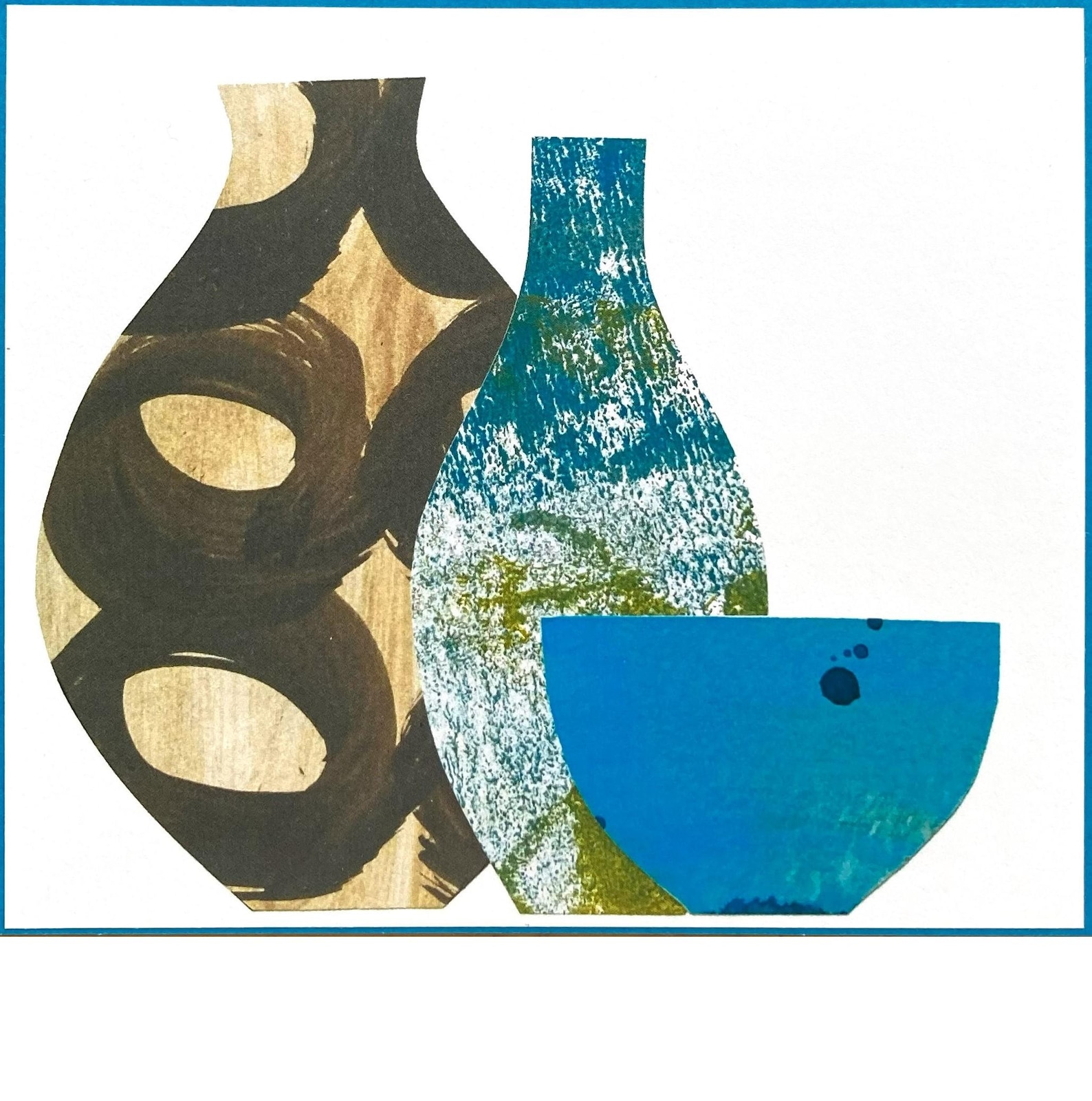 Pottery Art Card: Contemporary Ceramics Collage Print - Etsy
