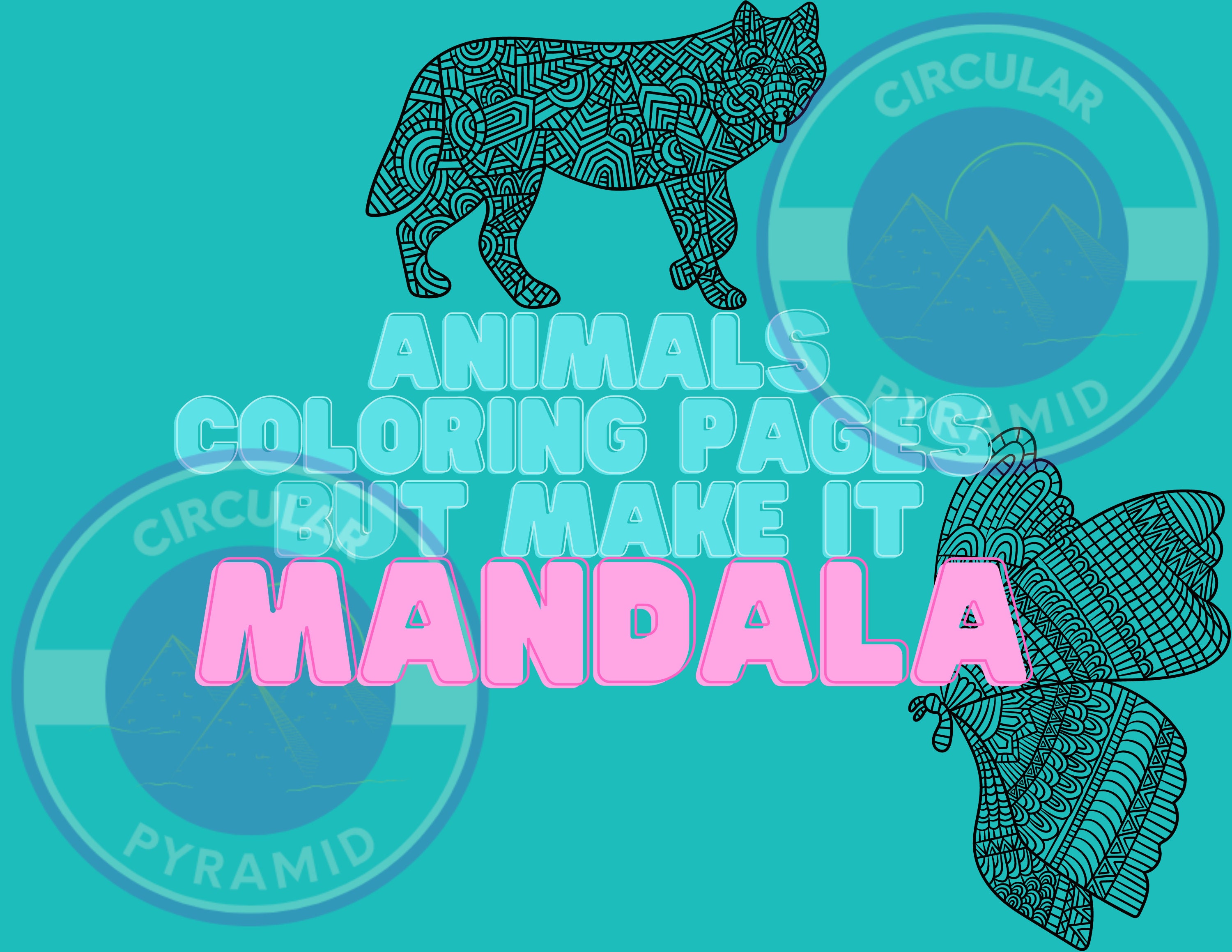 Mandala Wild Animal Coloring Pages/ Coloring Pages for Adult/ - Etsy