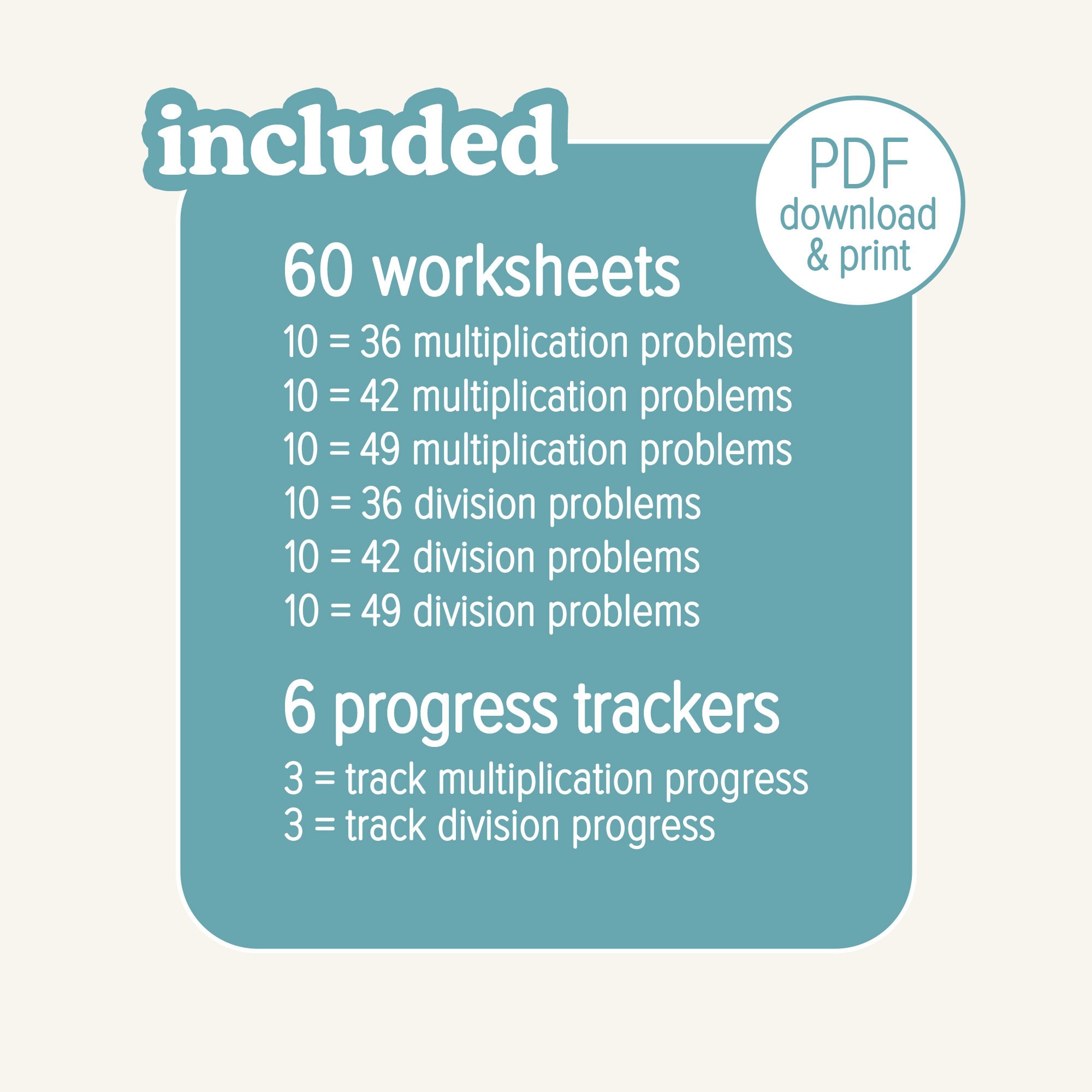 Multiplication and Division Timed Math Drills Worksheets - Etsy