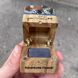 Resin and Wood Engagement Ring Box.ring Box Wedding Engagement Ring ...