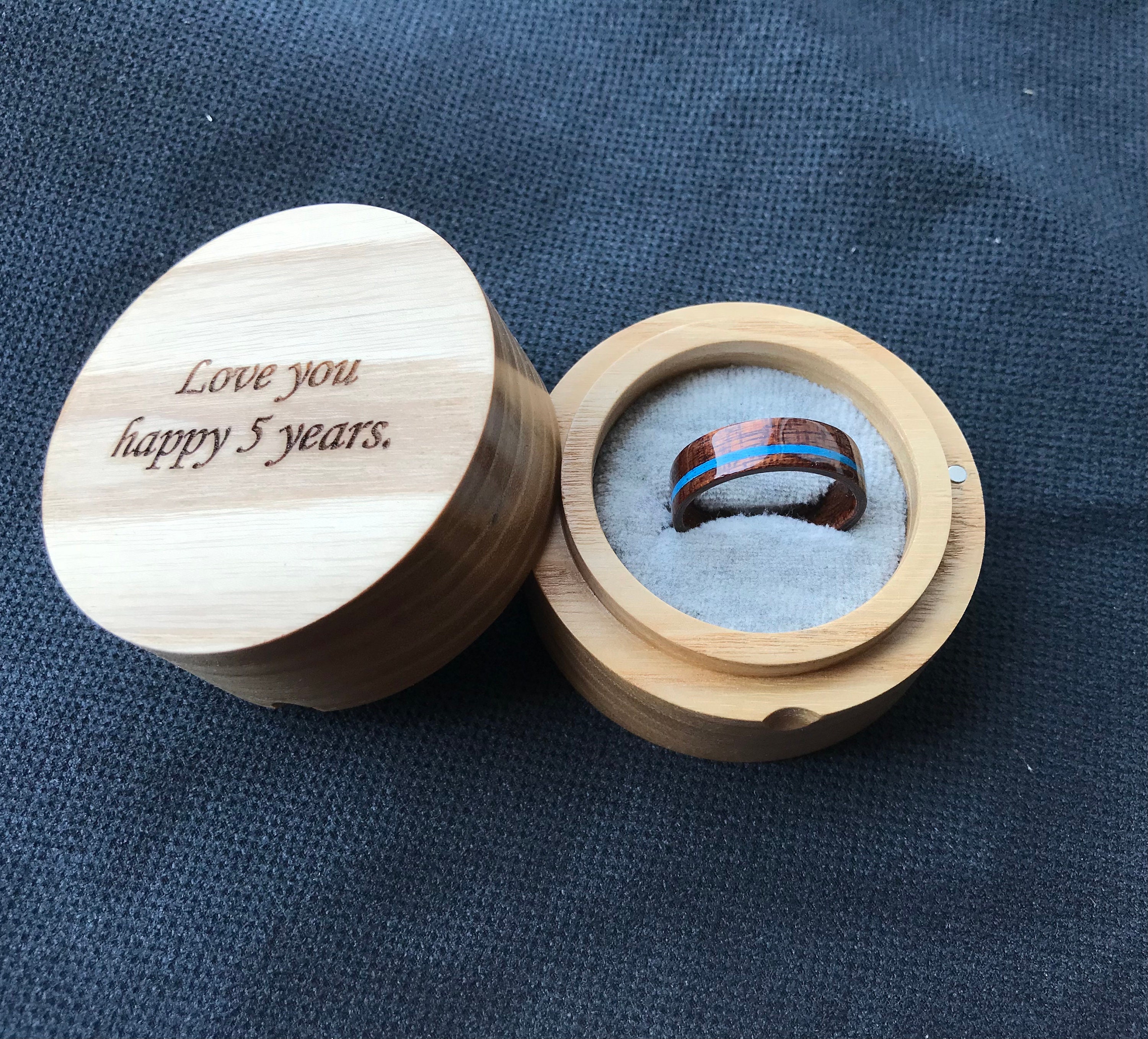 Ring Wood Wood Rings for Men 5 Year Anniversary Wooden - Etsy