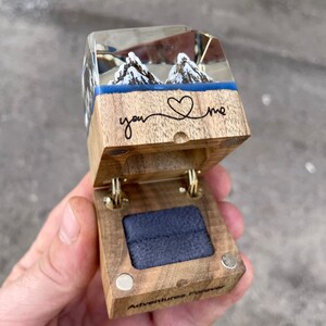 Resin and Wood Engagement Ring Box.ring Box Wedding Engagement Ring ...