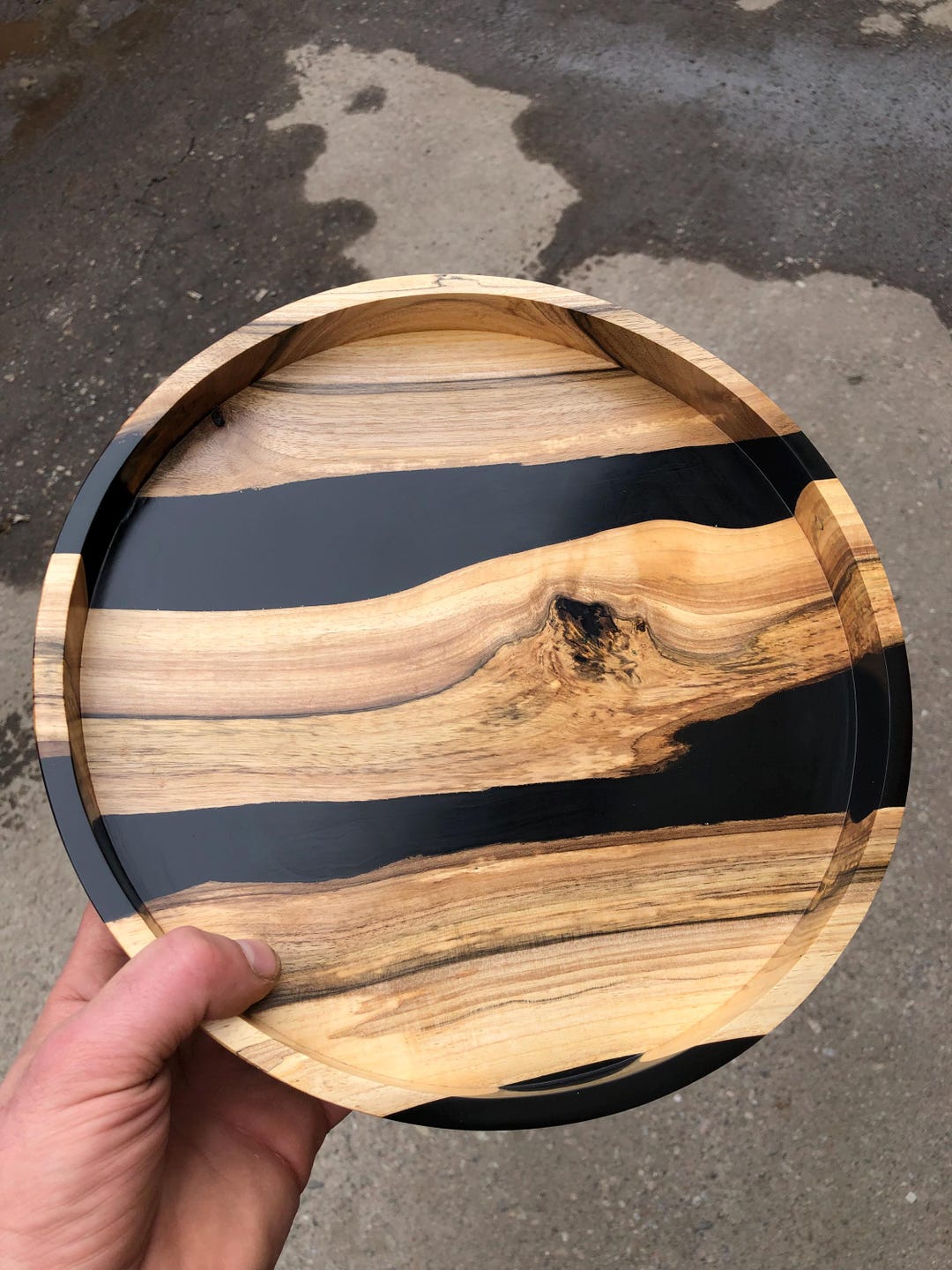 Walnut Wooden Snack Tray With Engraving, Engraved Custom Snack Plate ...