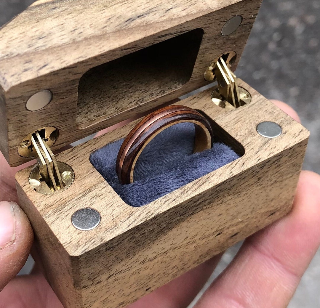 Rosewood Bentwood Ring Walnut Wood Ring Wooden Wedding Ring wooden ...