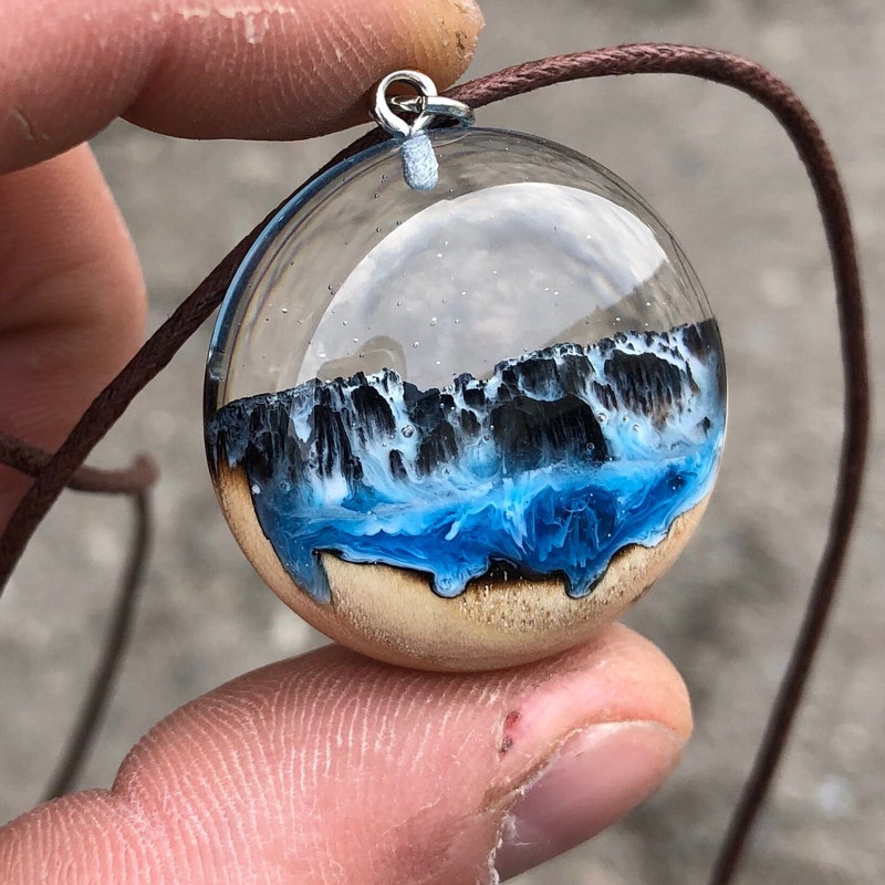Resin Necklace - Etsy