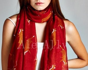 Fox Print Scarf - Etsy