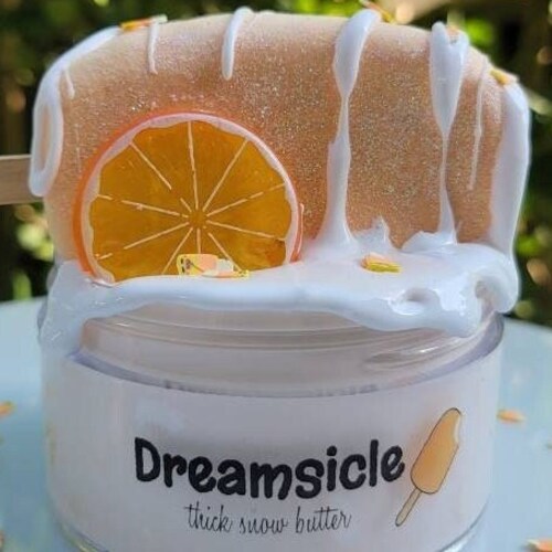 Dreamsicle DIY Slime Snow Butter Slime Thick Slime Orange - Etsy