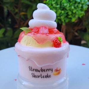 Strawberry Shortcake, DIY Slime, Clay Slime, Jelly Cube Slime, Thick ...